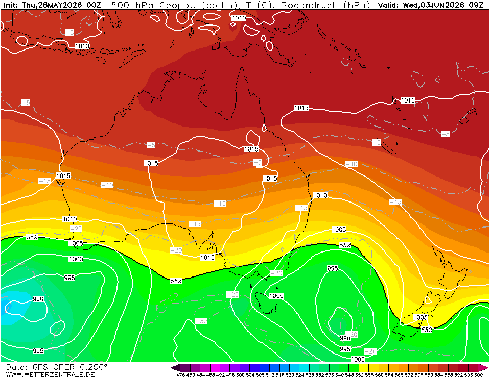Wetterzentrale - Top Karten - GFS Australien 00Z