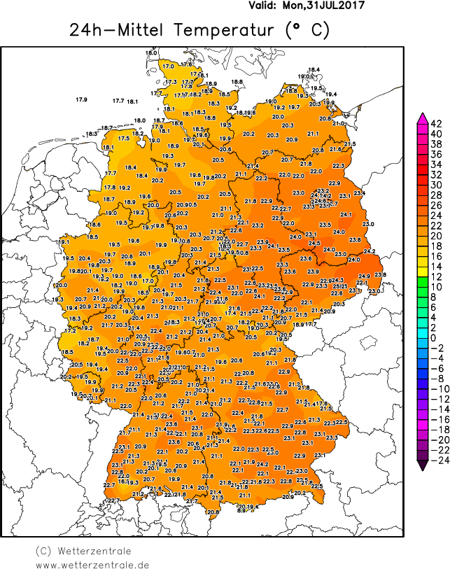 Wetterübersicht der DWD-Stationen vom letzten Monat.