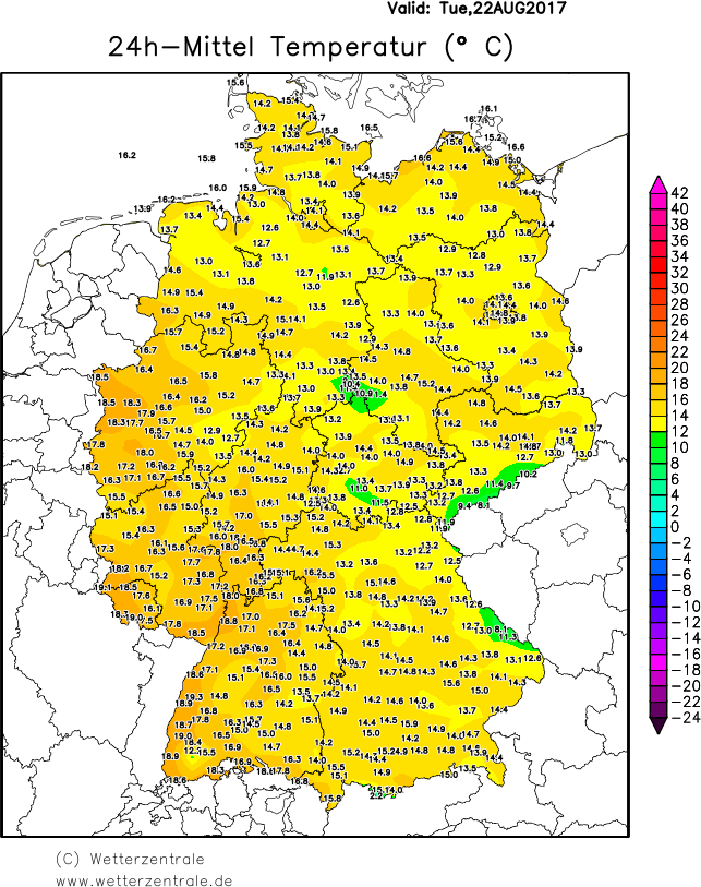 Wetterübersicht der DWD-Stationen vom letzten Monat.